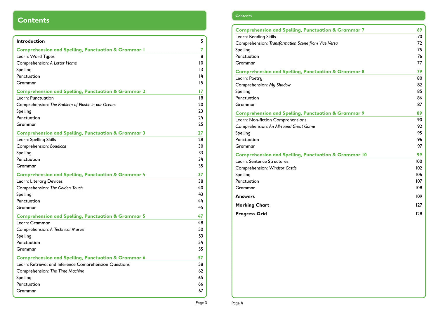 11+ Comprehension and Spelling, Punctuation & Grammar Support and ...