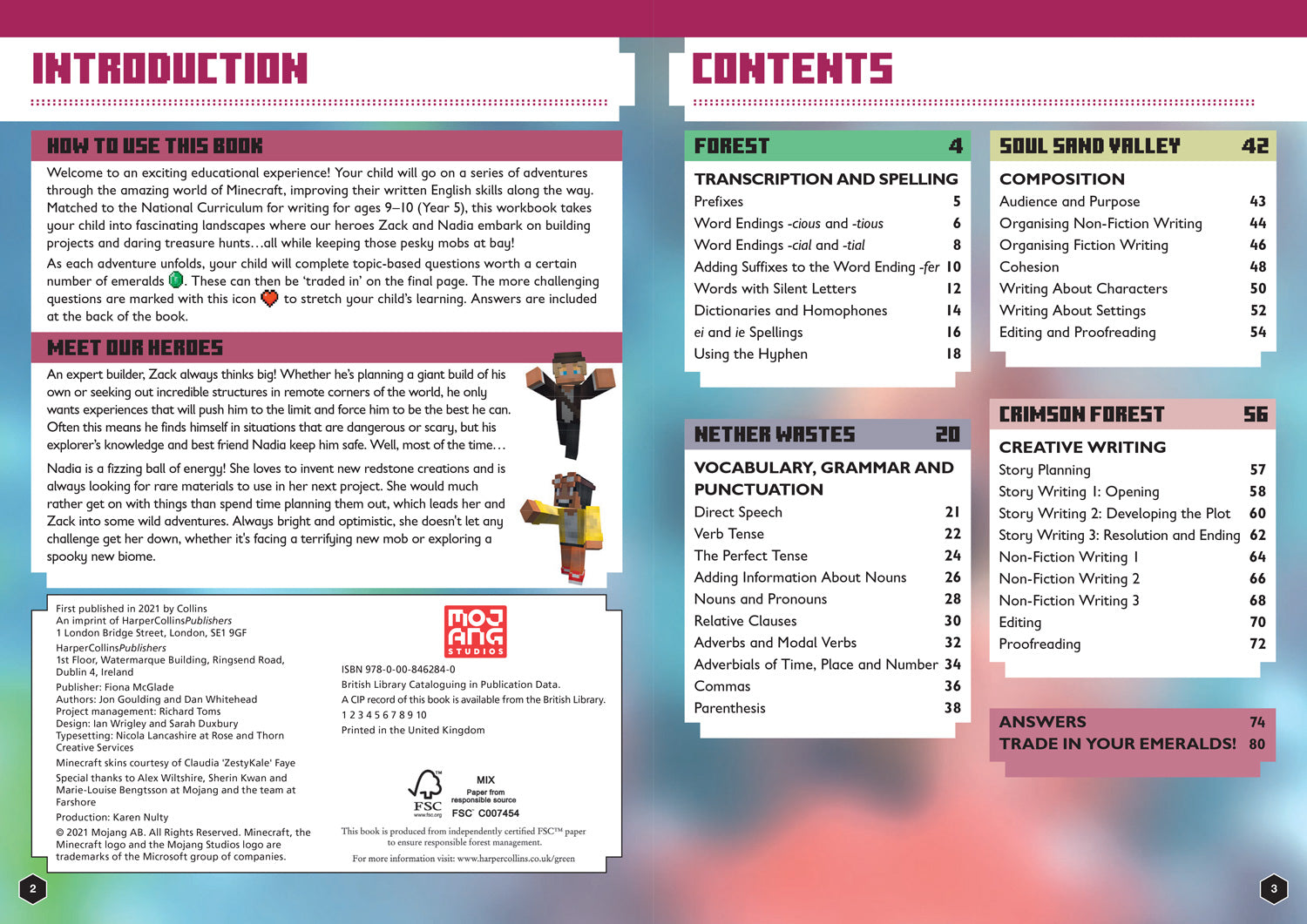 Minecraft English Ages 9-10: Official Workbook by – Collins