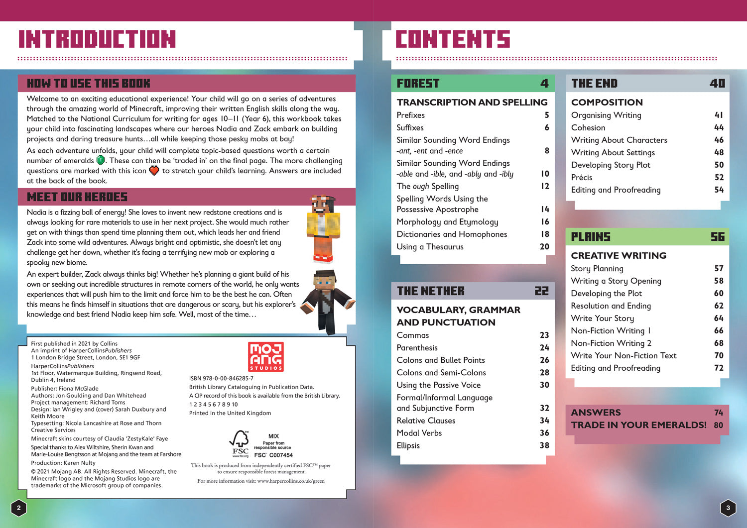 Minecraft English Ages 10-11: Official Workbook by – Collins