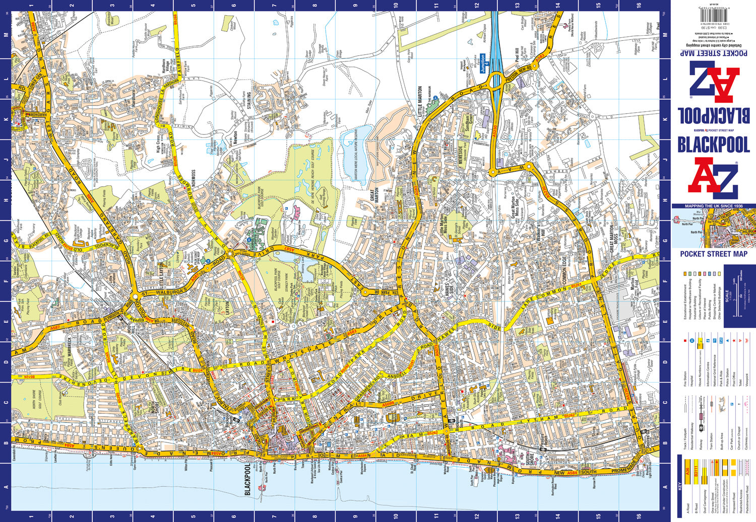 Blackpool A-Z Pocket Street Map – Collins