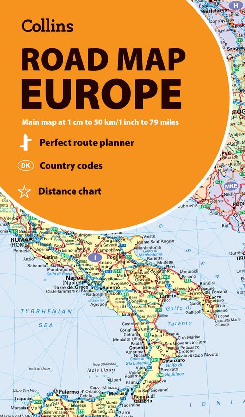 Collins Road Map of Europe: Folded map