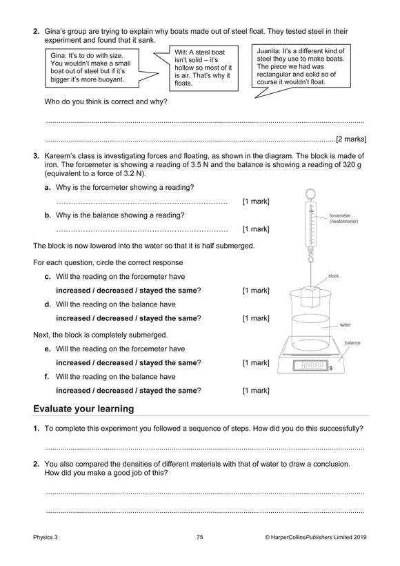 Key Stage 3 Science Lab Book: Get ready for AQA GCSE (9–1) – Collins