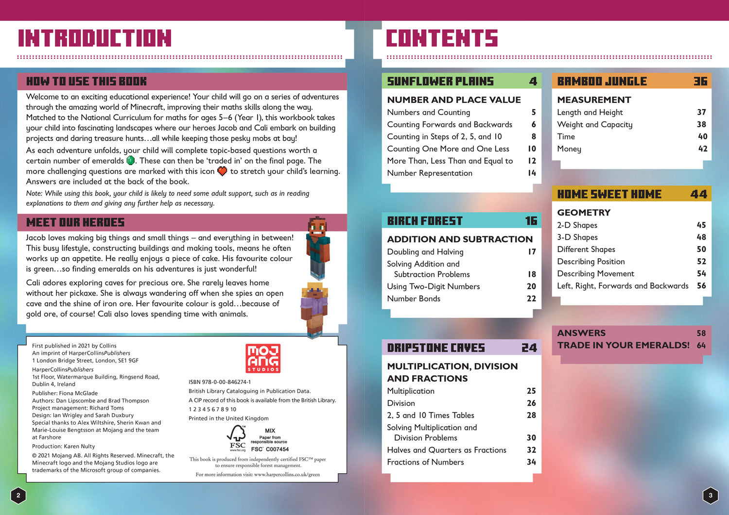 Minecraft Maths Ages 5-6: Official Workbook by – Collins