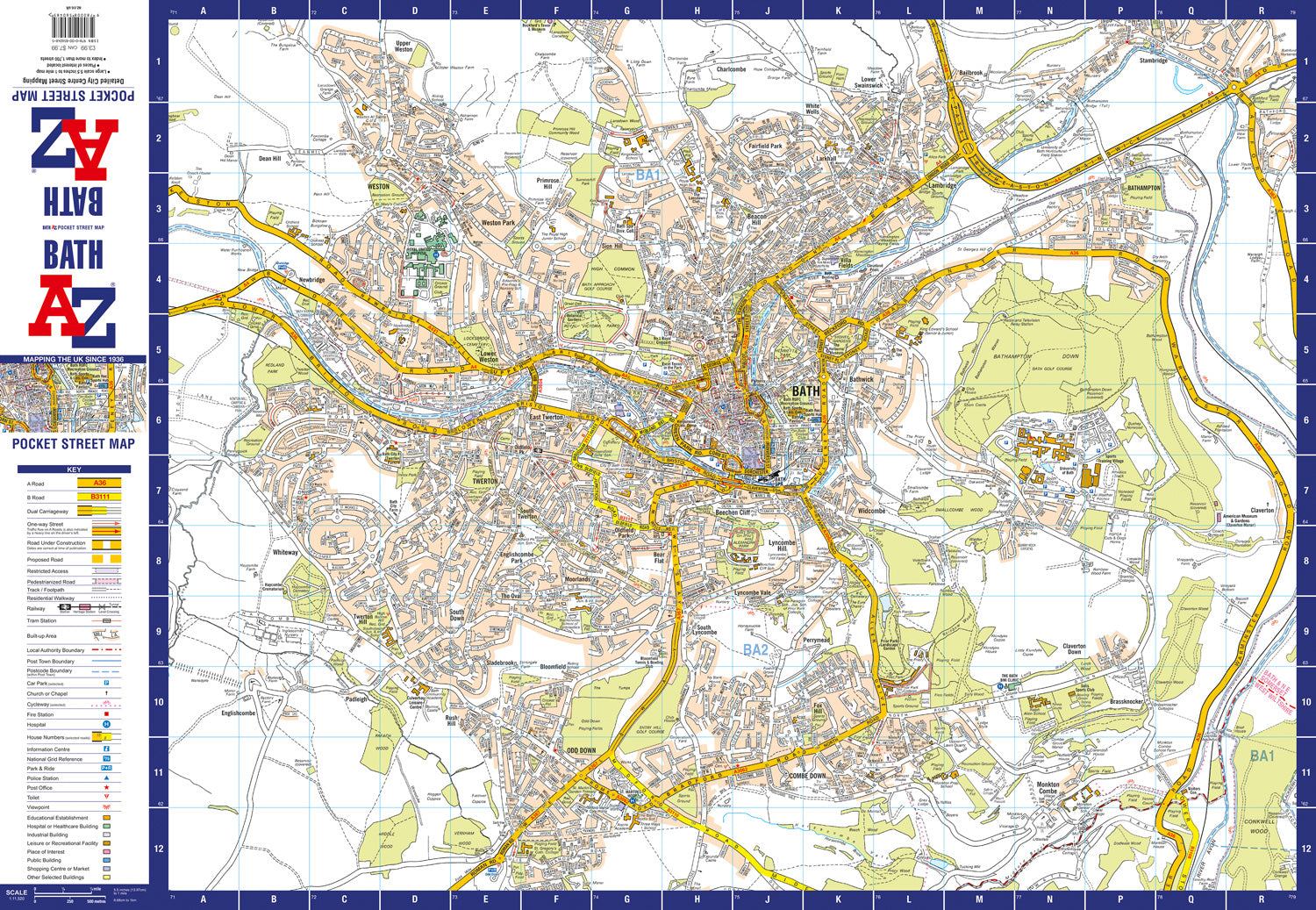 Bath A-Z Pocket Street Map – Collins