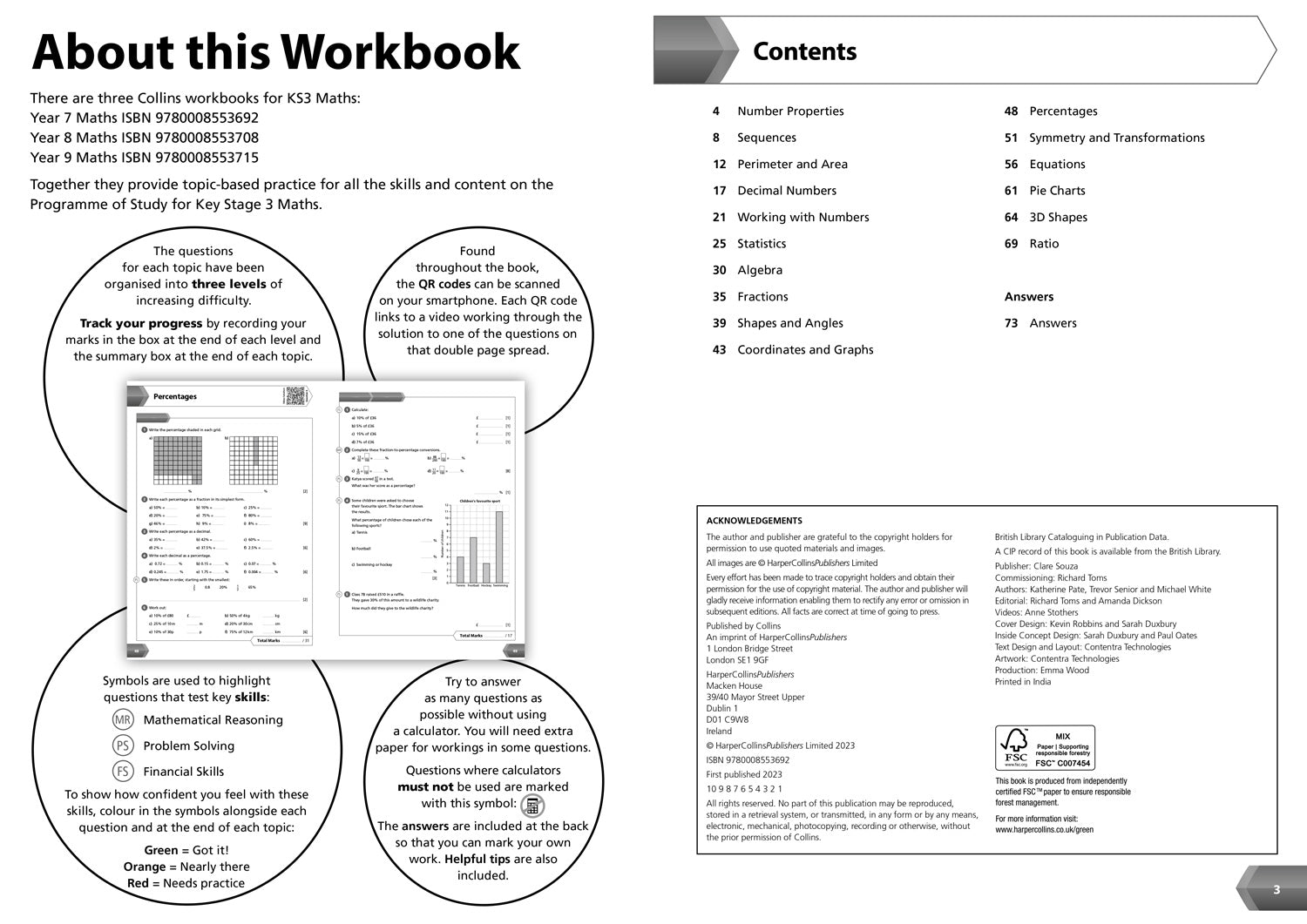 KS3 Maths Year 7 Workbook: Ideal for Year 7 by – Collins