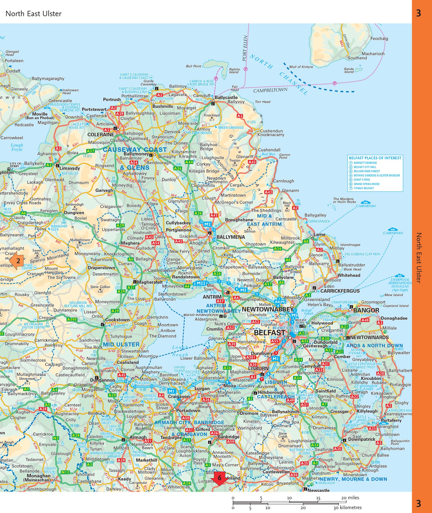 Map of Ireland Handy: Ideal for route planning by – Collins