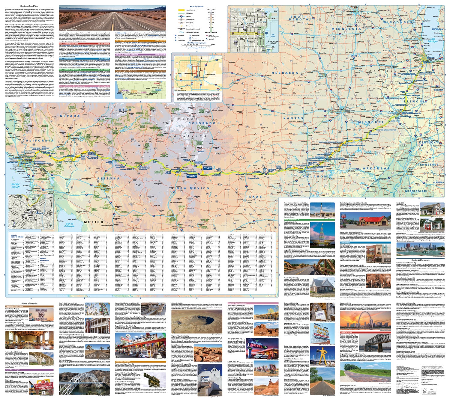 Collins Route 66 Touring Map by Collins Maps